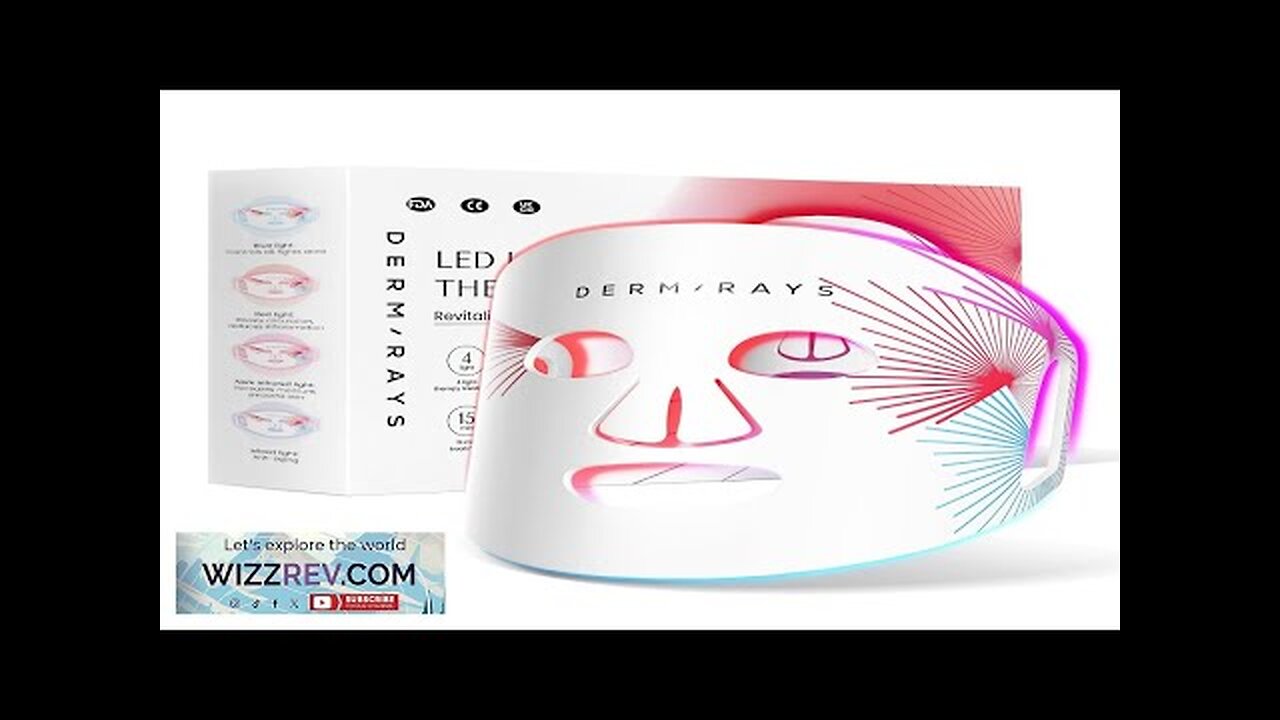 LED Light Therapy Mask Silicon Flexible Face Mask 4 Color Lights ...