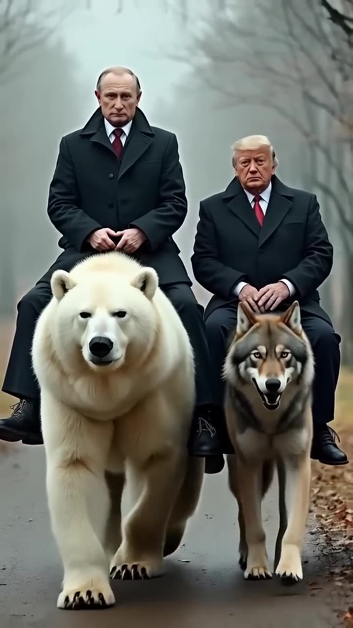 Donald Trump and Vladimir Putin enjoying party