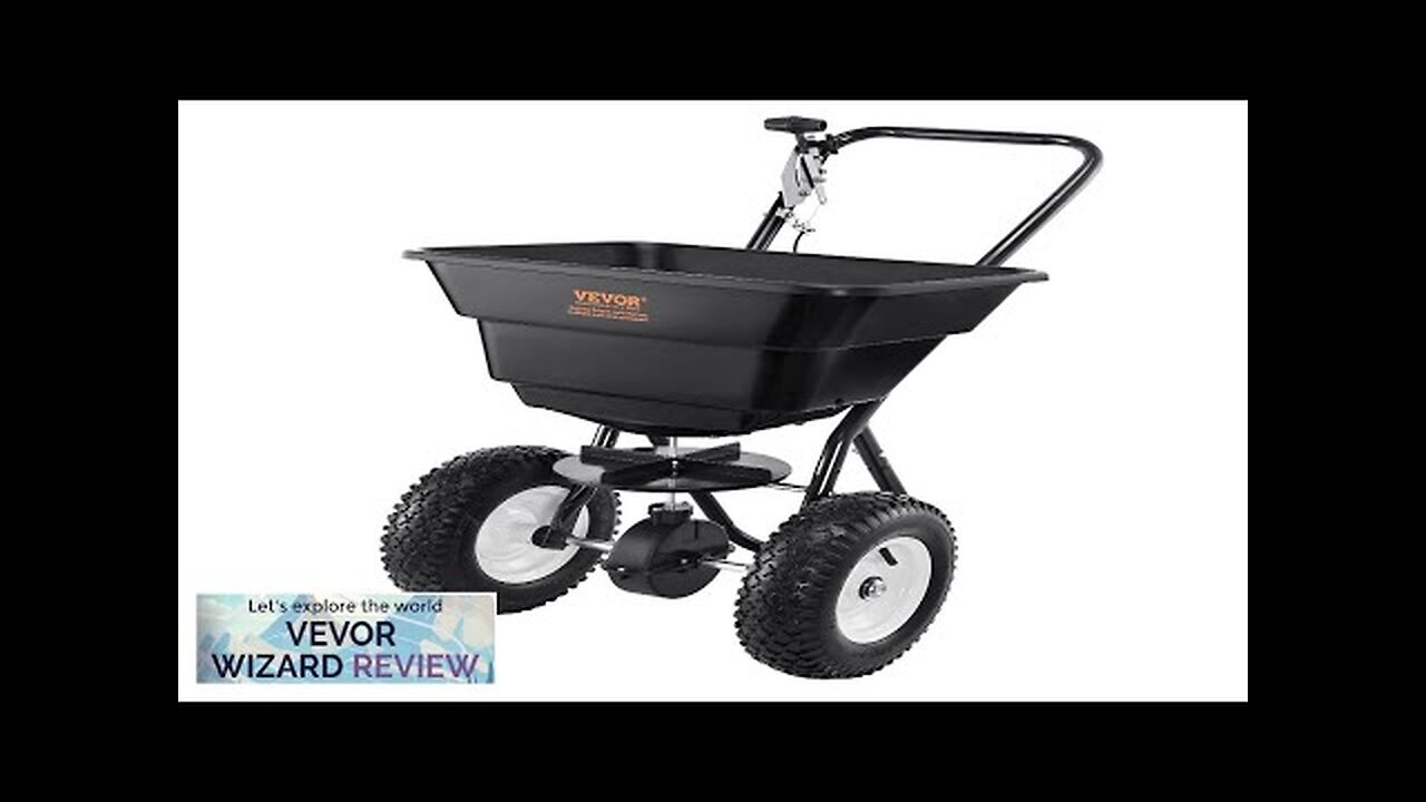 VEVOR Broadcast Spreader 80 LB Walk-Behind Turf Spreader with 12 ...