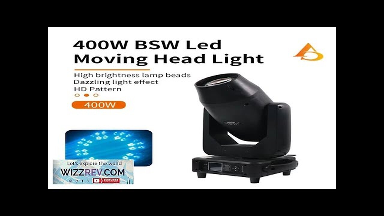 400W Moving Head Light LED Beam Zoom Spot Wash With Fog Prism Review