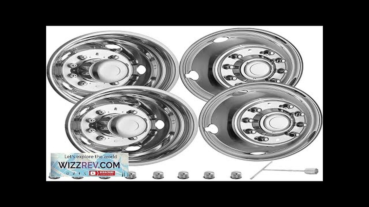 VEVOR Polished 19.5" 10 Lug Wheel Simulators Stainless Steel Bolt Kit ...