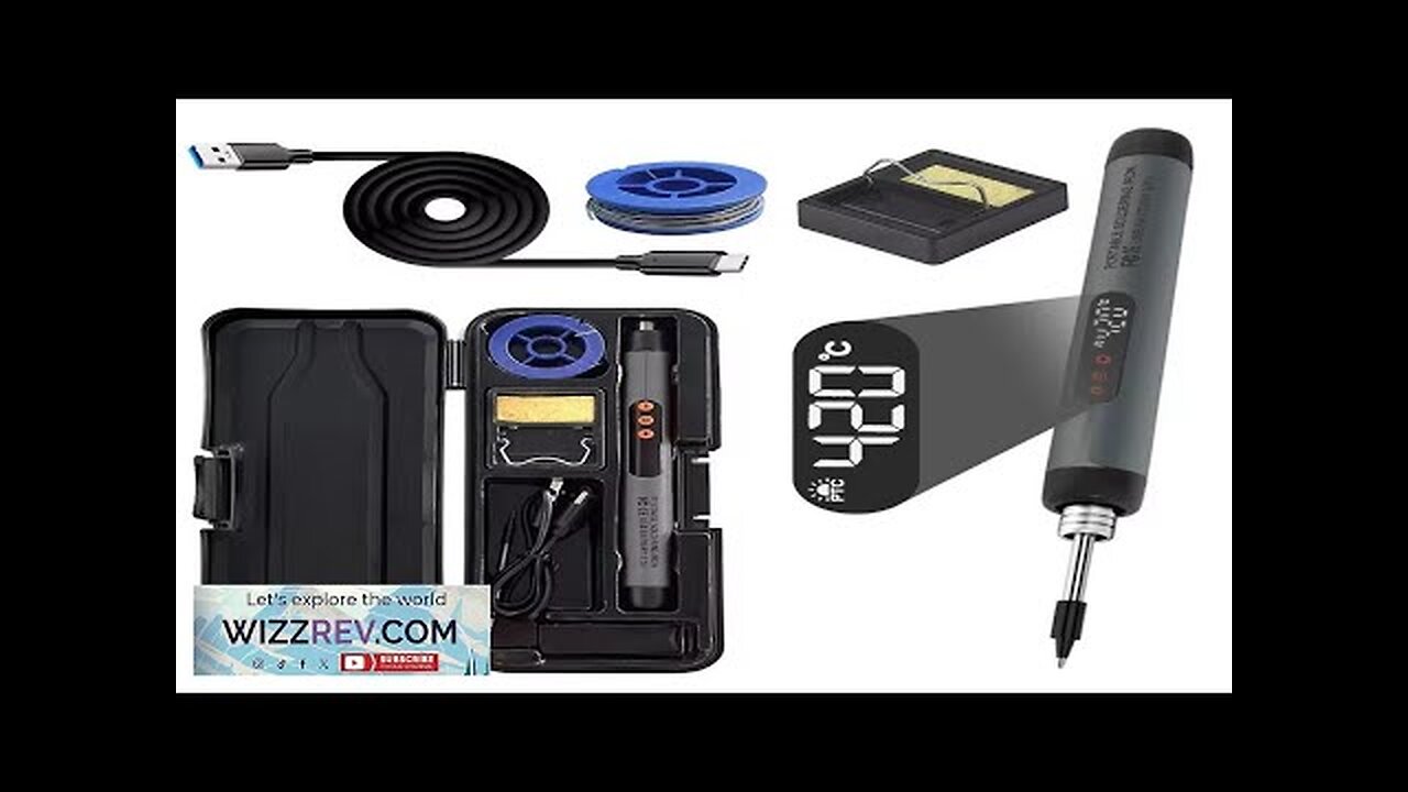 Wireless USB Soldering Iron 8W Adjustable Temperature 300-450°C Type-C ...