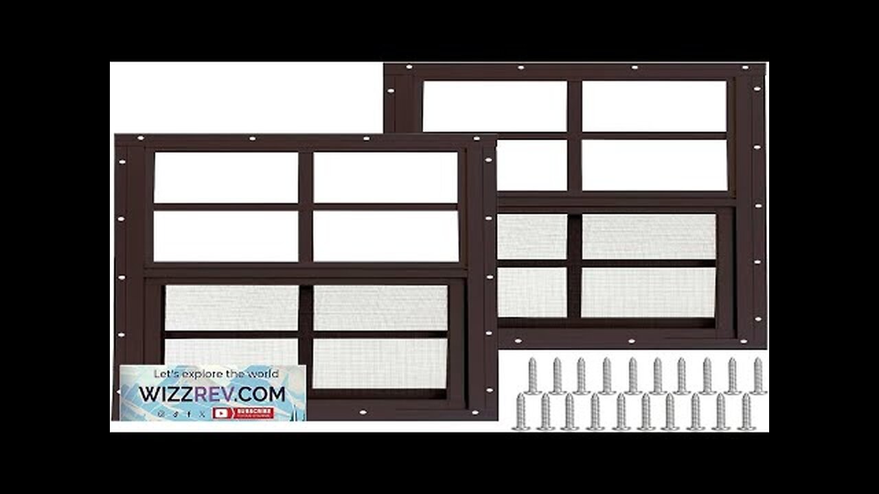 2 Pack White Shed Windows 12" x 18" Flush Mount Window Review