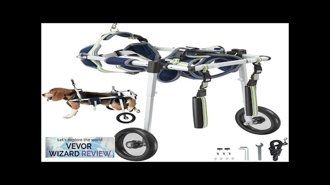 VEVOR 2 Wheels Dog Wheelchair for Back Legs Pet Wheelchair Lightweight ...