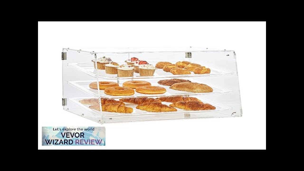 VEVOR Pastry Display Case 3-Tier Commercial Countertop Bakery Display ...