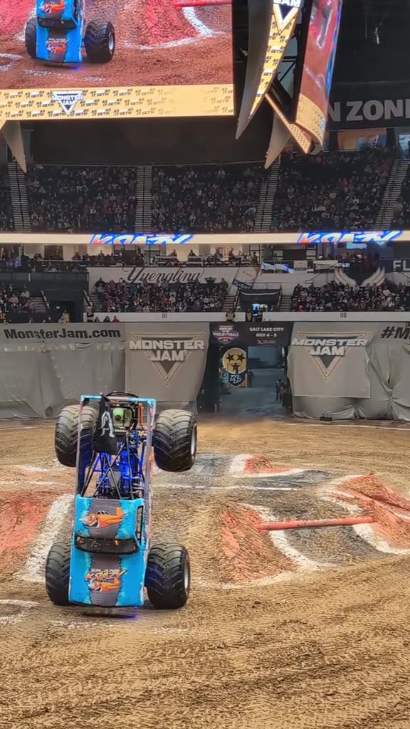 Montana Robbins Wins the Stoppie Competition on His Monster Jam Debut