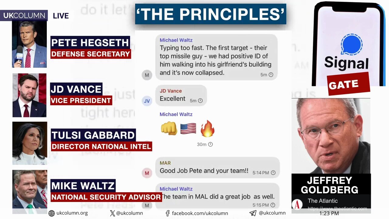 Signal Gate: Sugar Coated ‘Leaked’ War Plans and Sweet Lies - UK Column ...