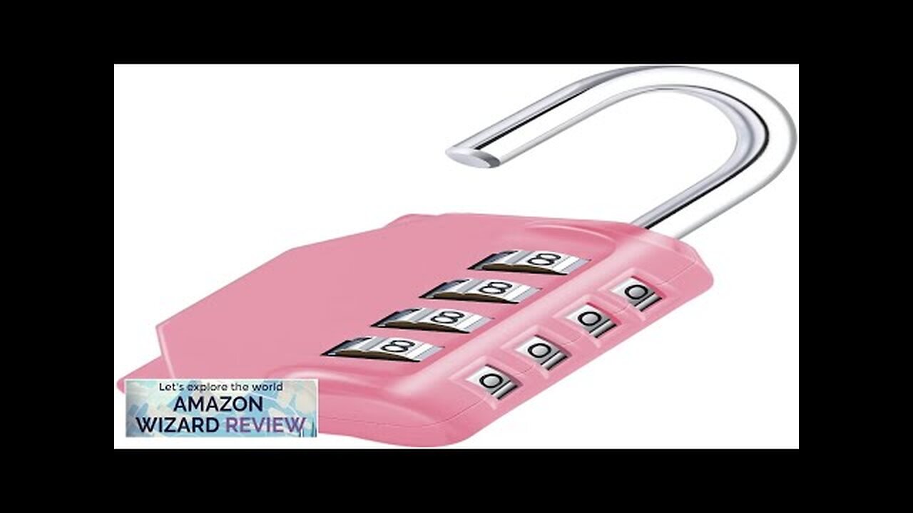 ZHEGE Combination Lock 4 Digit Combination Padlock Outdoor School Lock ...