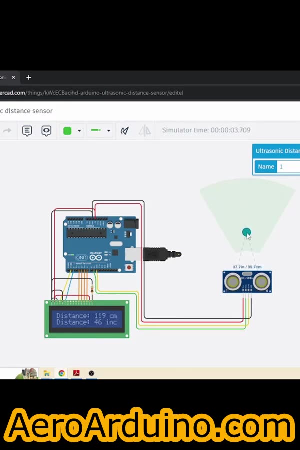 How I Made #Arduino #Ultrasonic Sensor Parking Assistant on #Tinkercad ...
