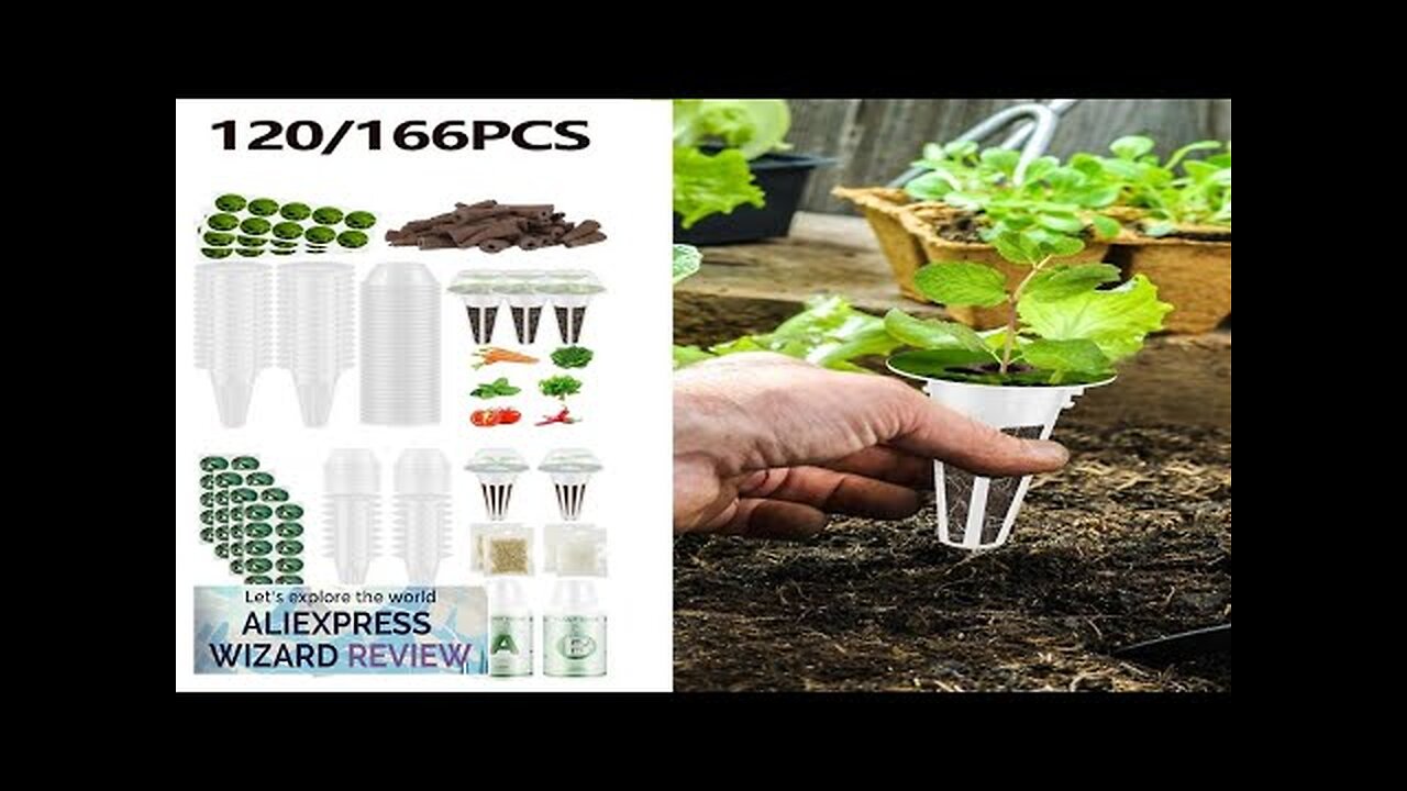 120/166Pcs Hydroponic Pods Kit Indoor Reusable Seed Pod Smart Soil ...