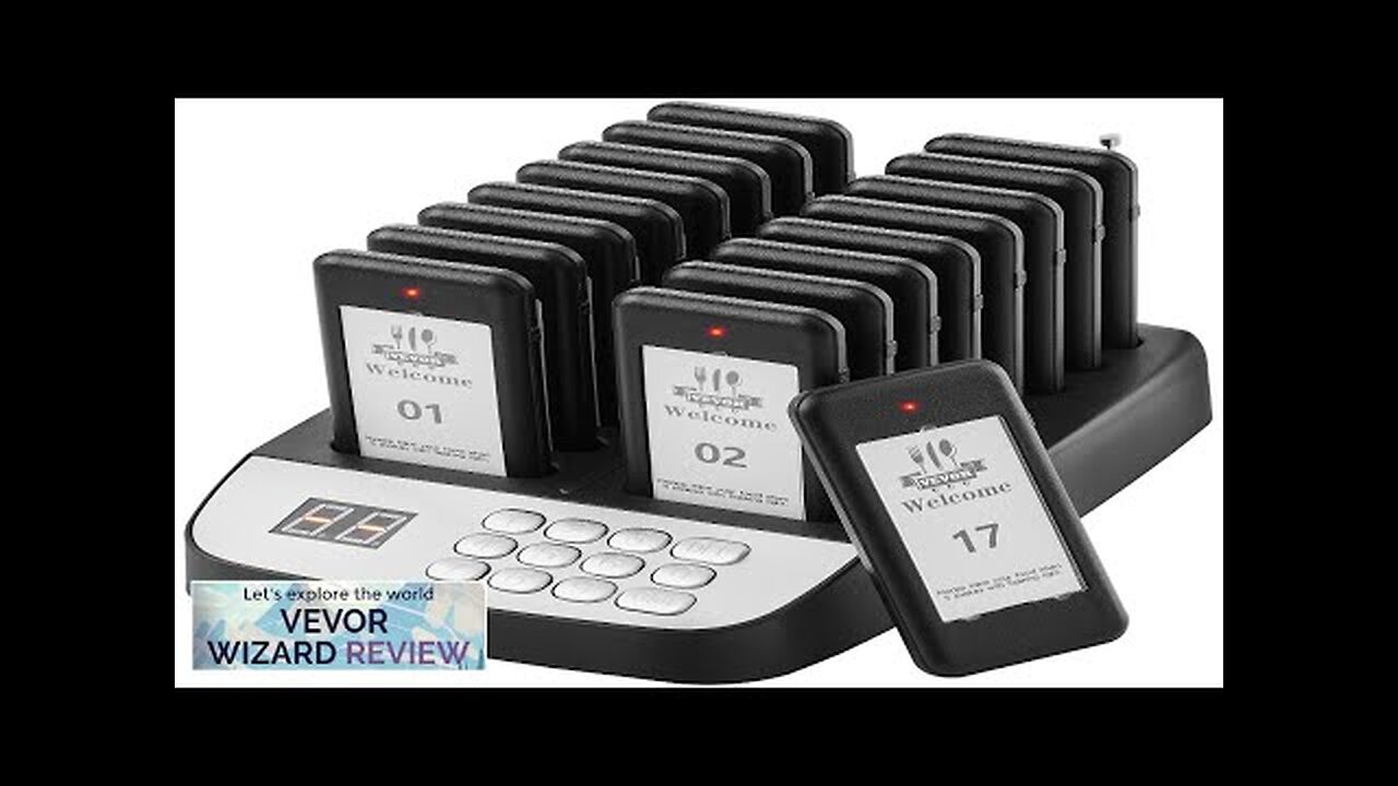 VEVOR Restaurant Pager System Wireless 500m Long Range Lineup Waiting ...