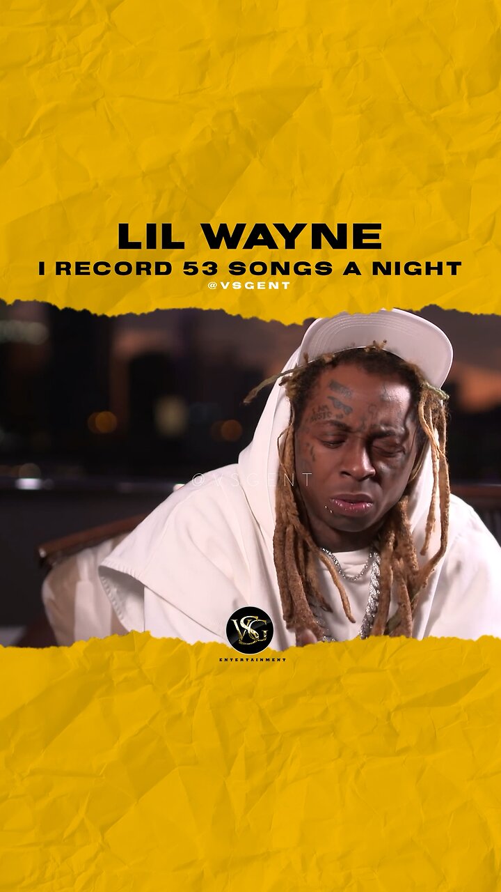 #lilwayne I record 53 songs a night