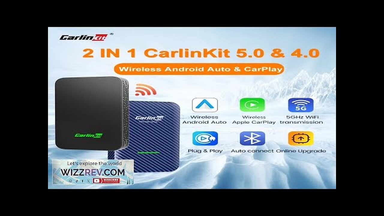 CarlinKit 5.0 Wireless Android Auto CarPlay AIBox Wireless Adapter ...