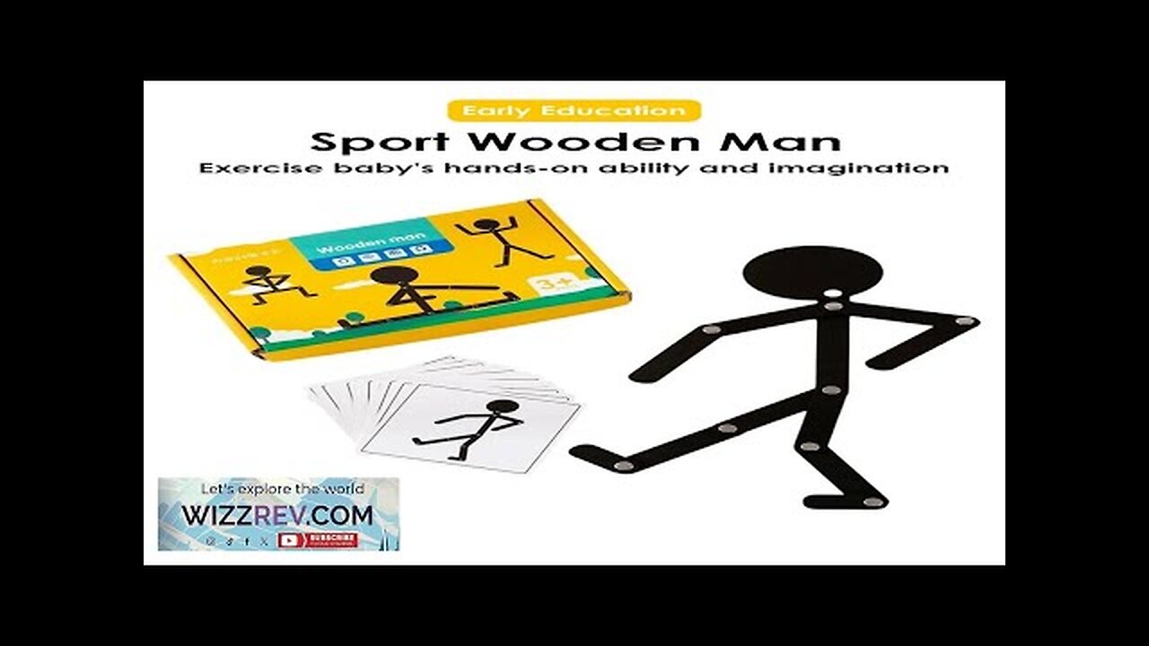 Kids Montessori Educational Wooden Stick Men Puzzle Game Kids Hand ...