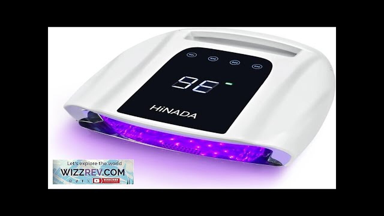 Professional Cordless UV Nail Lamp，LED UV Light for Gel Nails 96W Quick ...