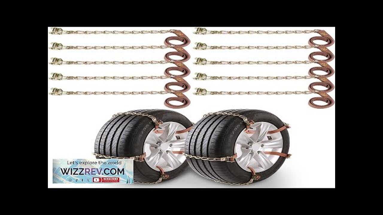 Snow Chains 225-295mm Universal Tire Chains for Car SUV RV Pickup ...