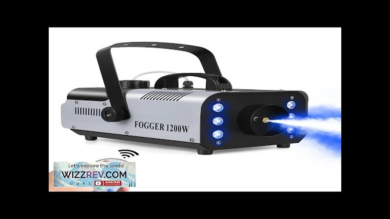 U'King 1200W Fog Machine 6LEDs Remote Fogger Ejector Disco Colorful ...