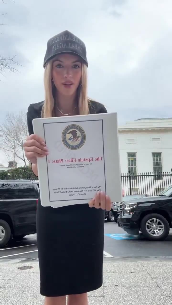 TV host Emily Austin leaves the White House with the first batch of the ...