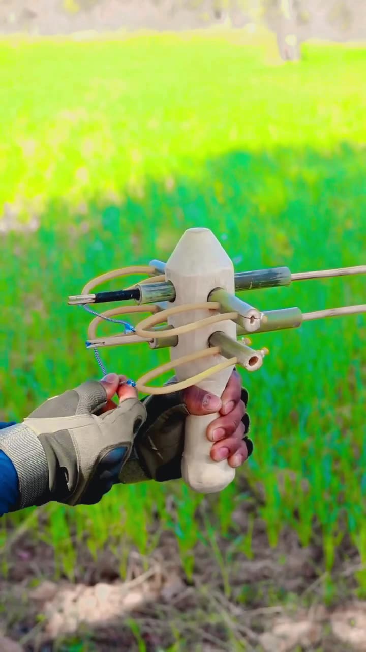 Watch how to make Bamboo Slingshot by your self easily