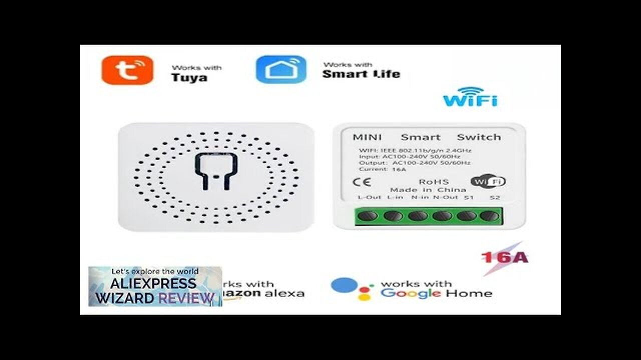 Tuya 16A MINI Wifi Switch DIY 1-way Remote Control Timer Relay ...