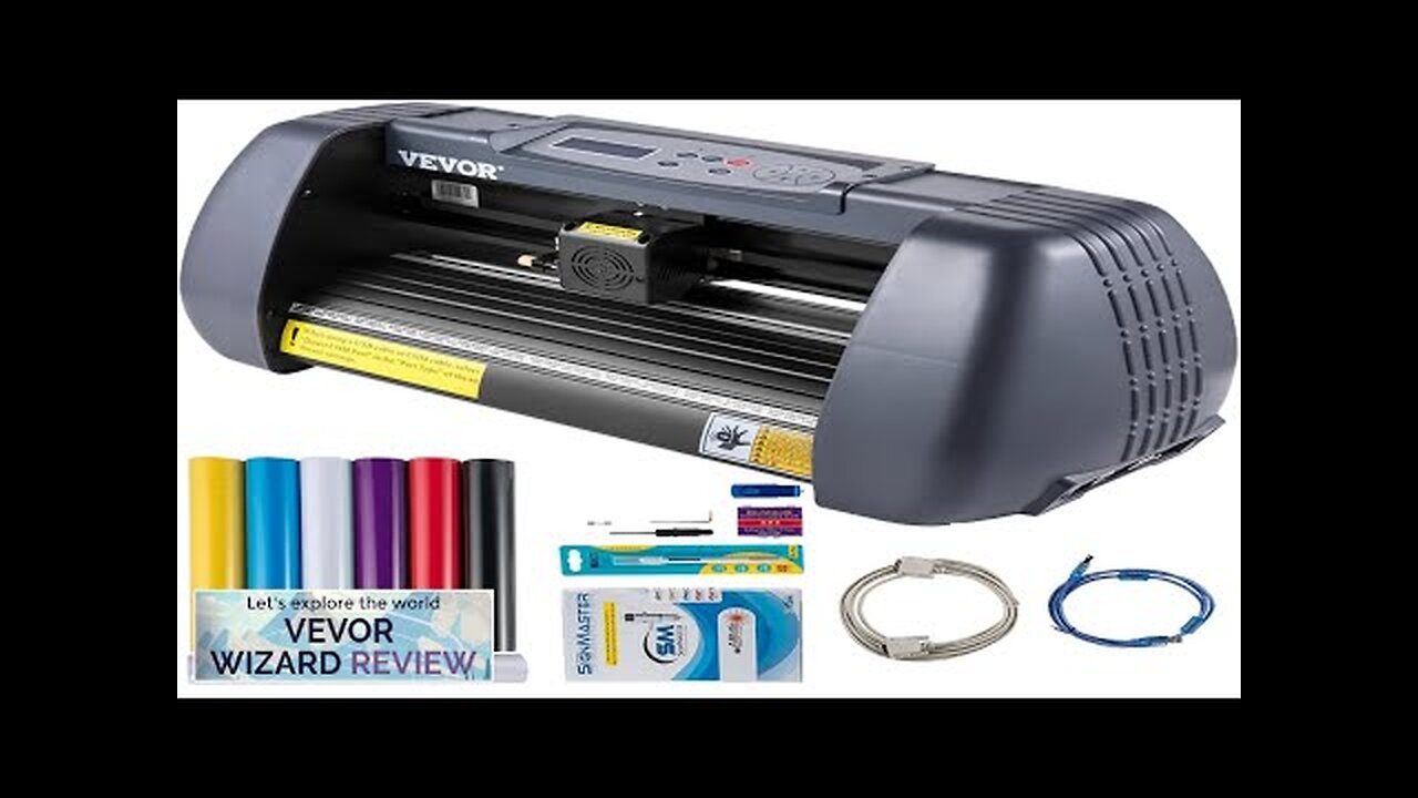 VEVOR Vinyl Cutter Machine 375mm Vinyl Printer Maximum Paper Feed 14 ...