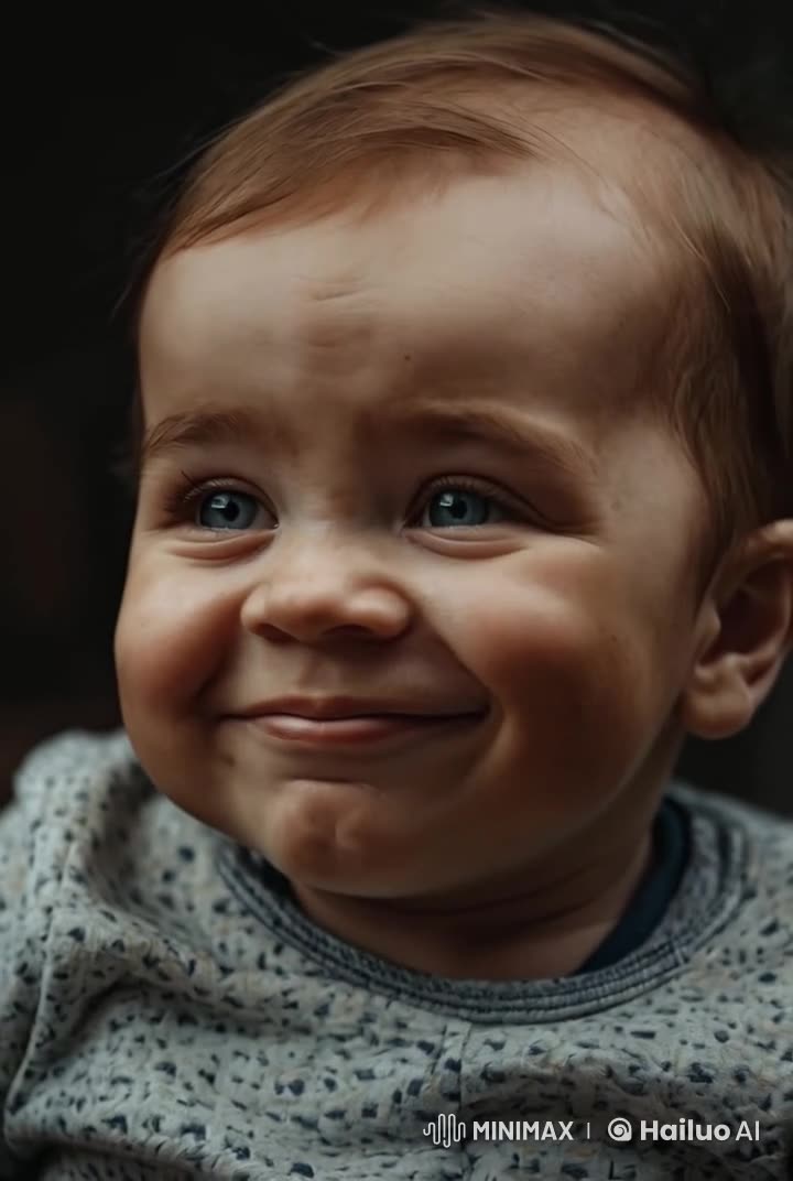 cute baby sudden mood change
