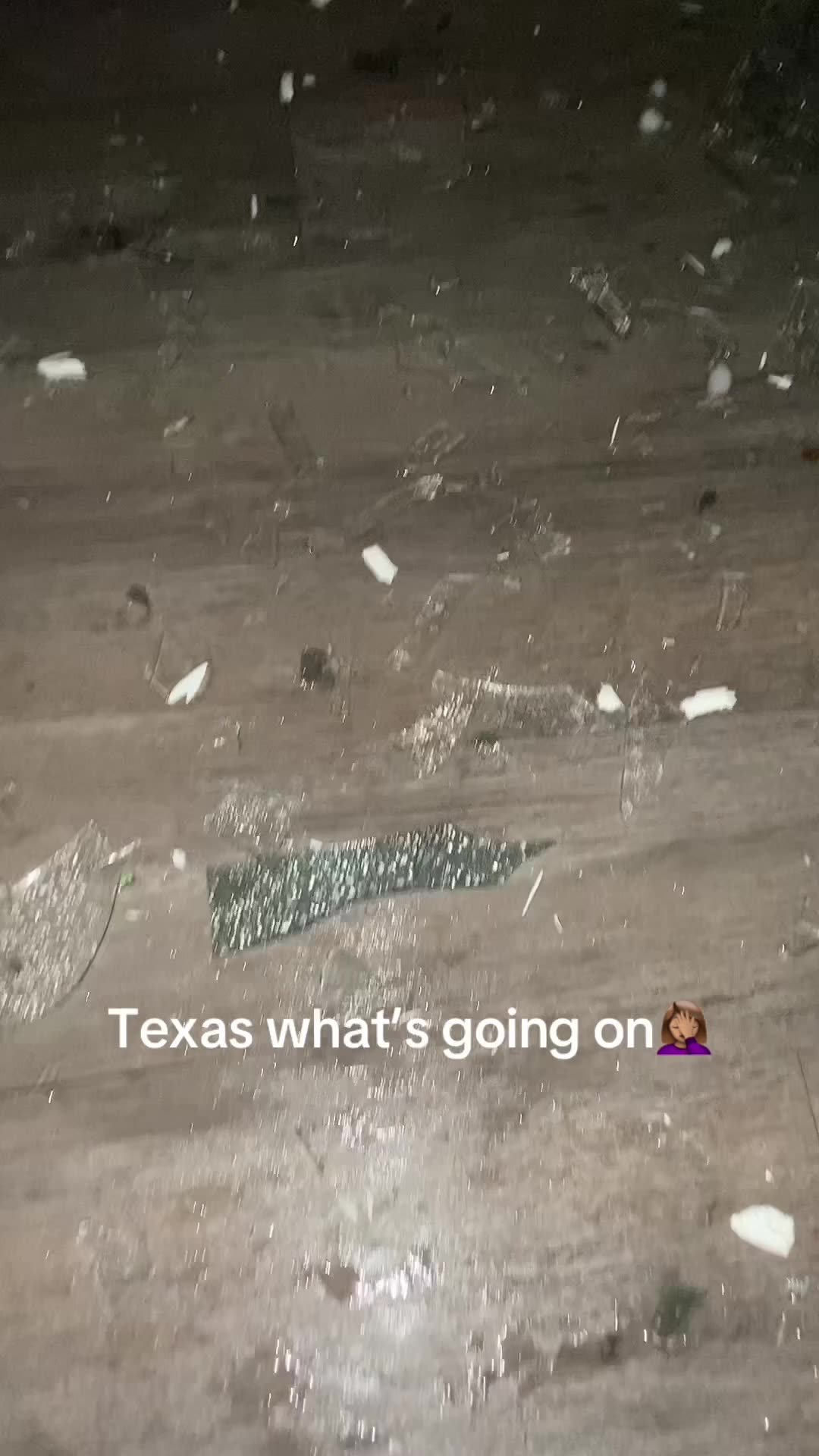 Golf Ball-Sized Hail Breaks Window and Cracks Windshield