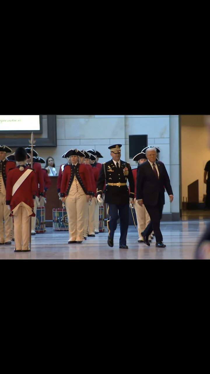 President Trump joins First Honors Ceremony with the Fife and Drum Corps