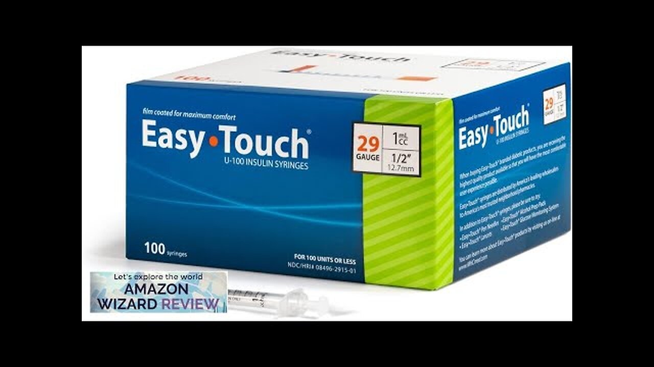 EasyTouch U-100 Insulin Syringe with Needle 29G 1cc 1/2-Inch (12.7mm) Box Review