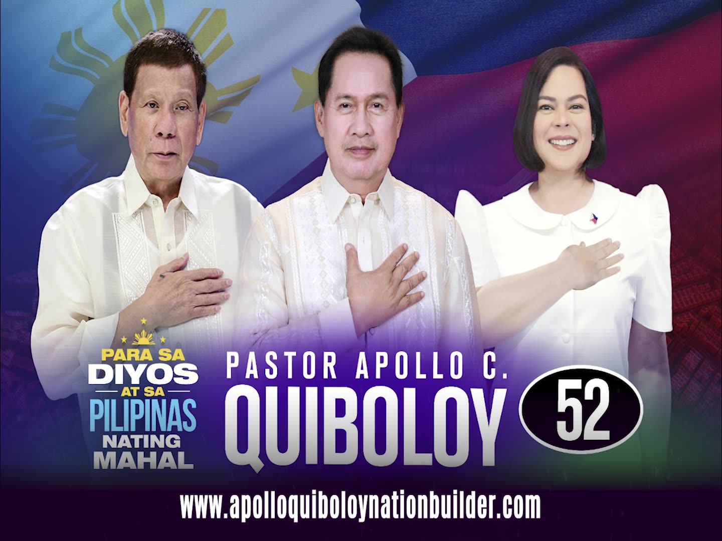 The campaign jingle of Pastor Apollo C. Quiboloy focuses on fighting ...