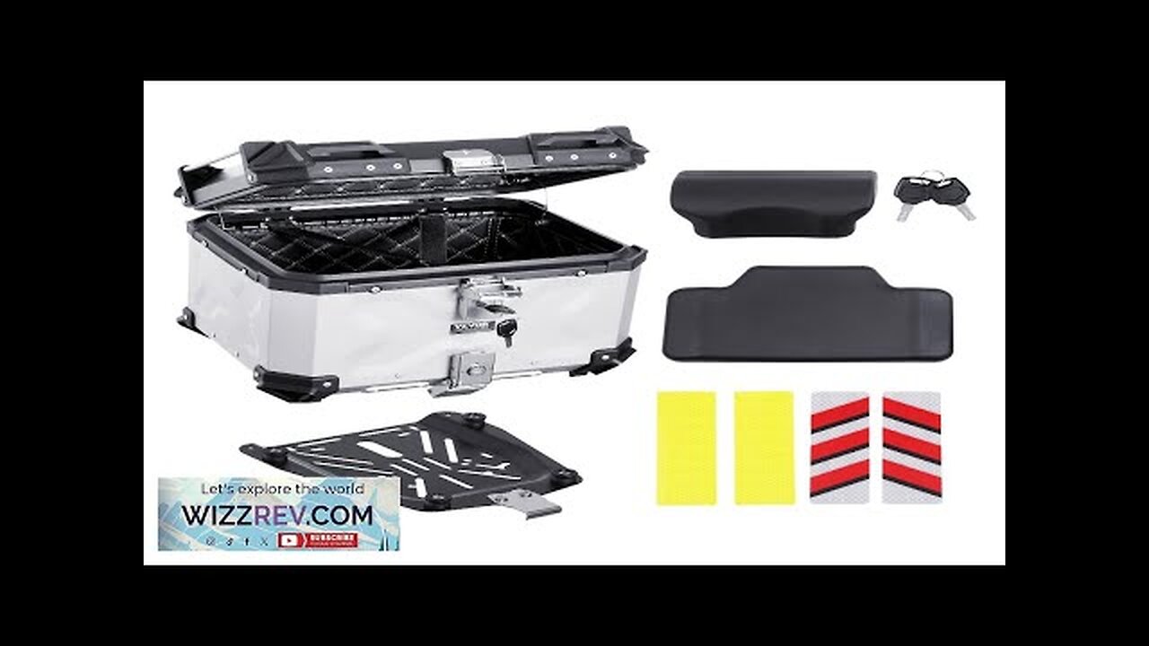 45L Motorcycle Top Case Universal Motorbike Tail Box with Leather ...