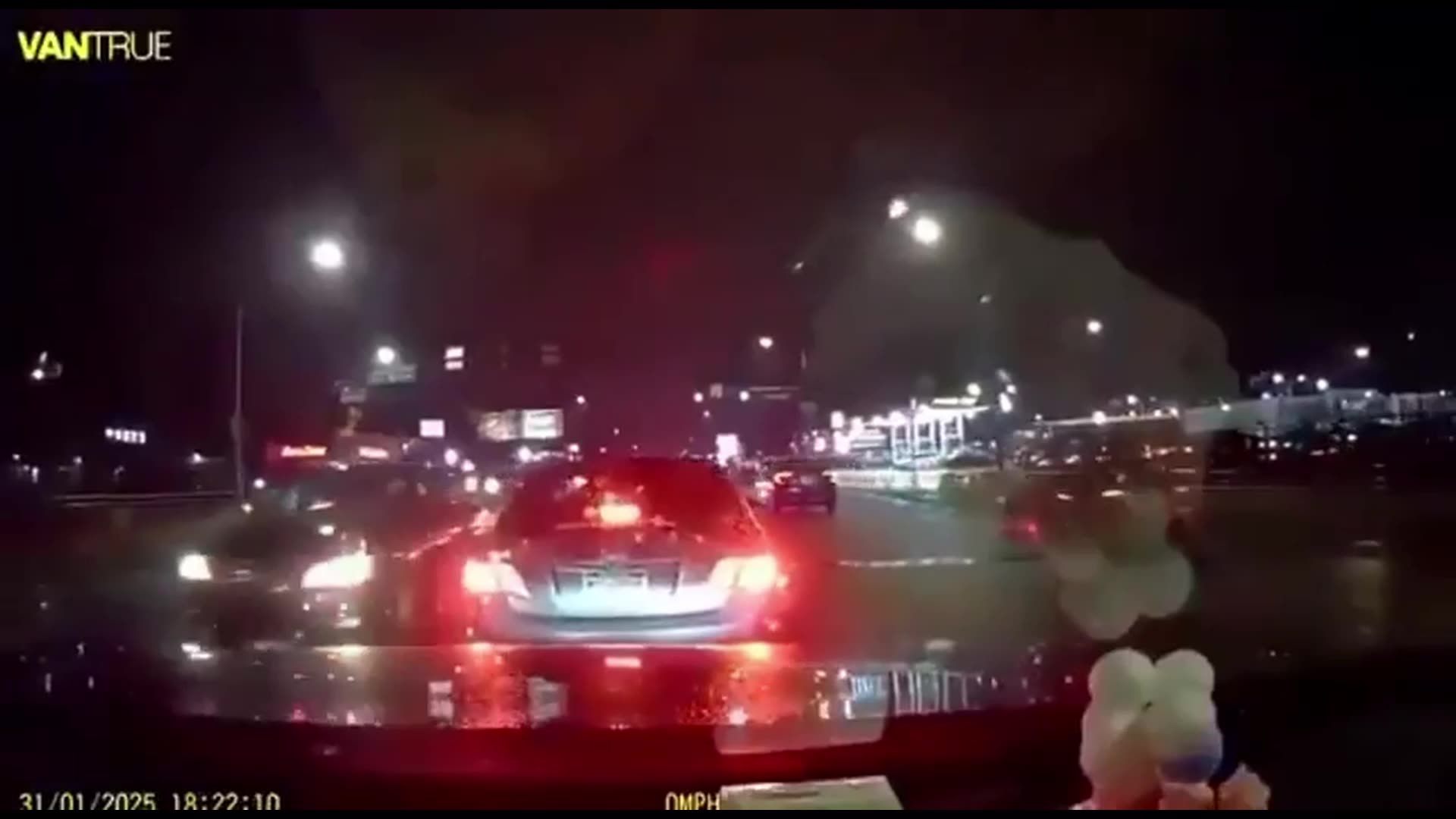 Parking Lot Plain Crash in Philadelphia 2025 - hand footage