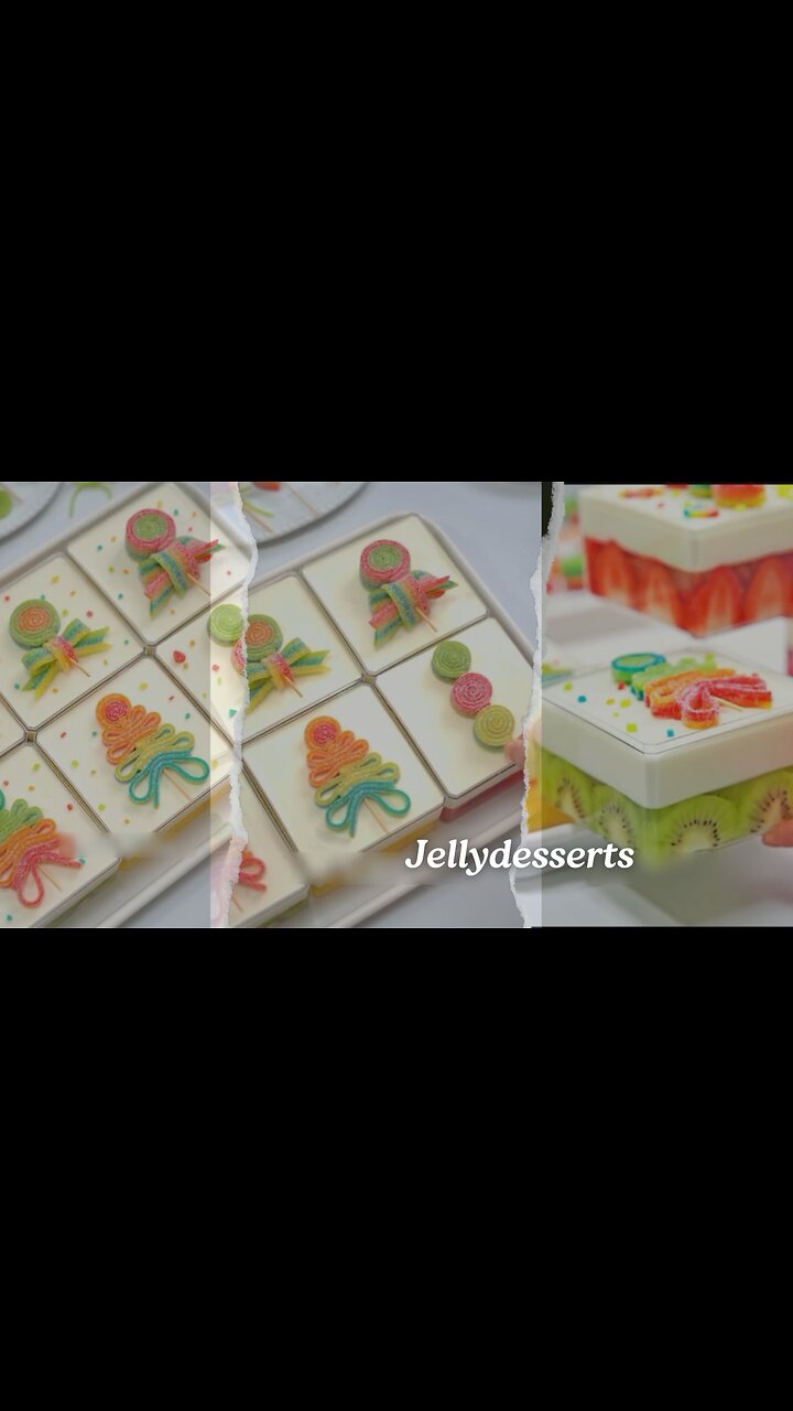 Creative Jelly Dessert with Fresh Fruits and Candy Decoration's 😋🤤