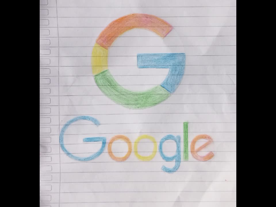 Drawing google logo using a pencil
