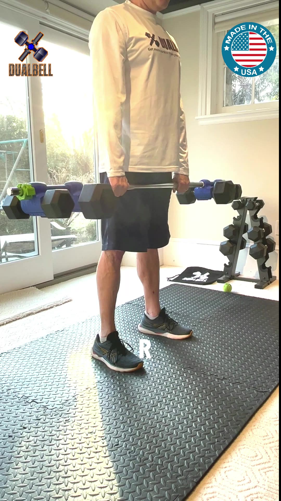 What's in the bag? Make your dumbbells act as weight plates.