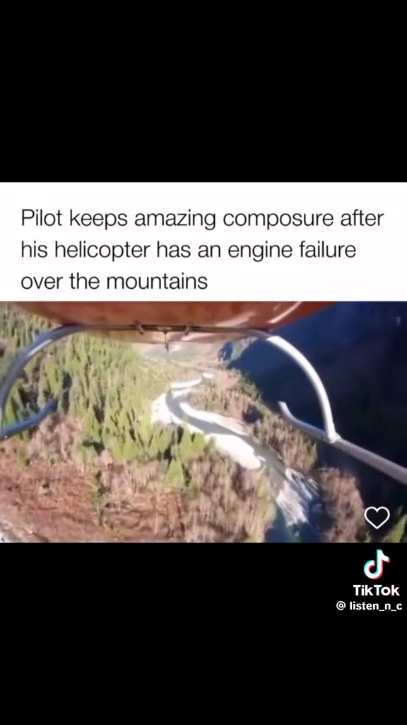 Pilot keeps composure as his helicopter engine loses power