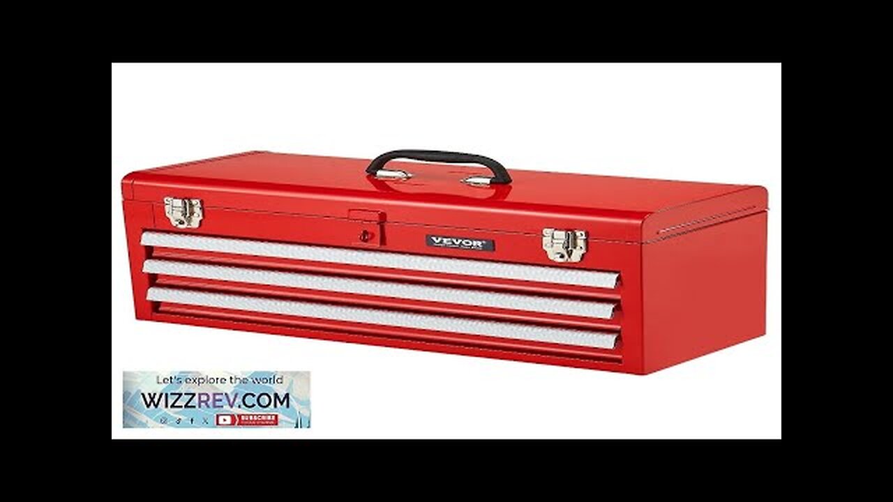 Tool Box 20.5-inch Portable Metal Tool Box with 3 Drawers Tool ...