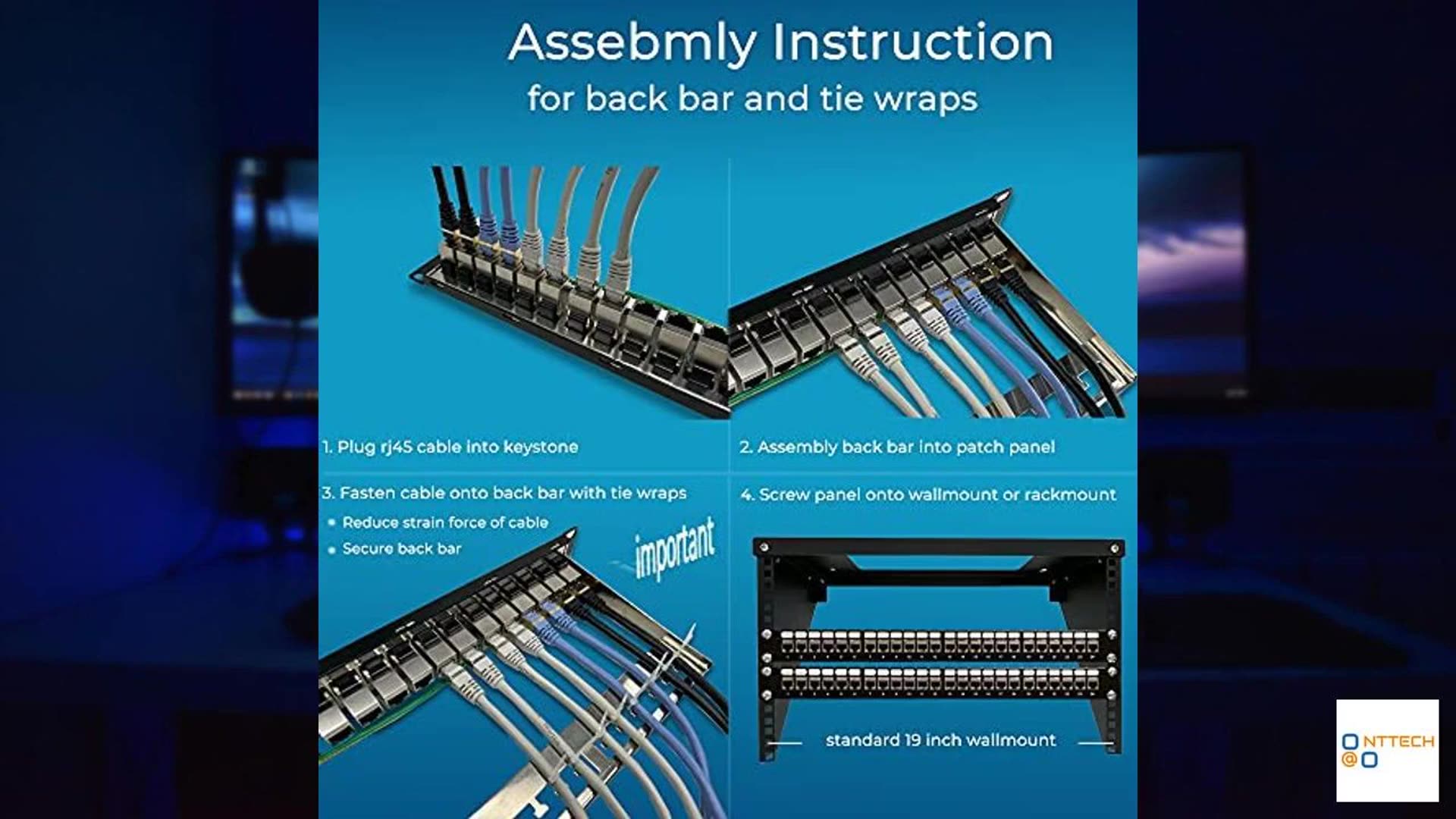 Rapink Patch Panel 24 Port Cat6A