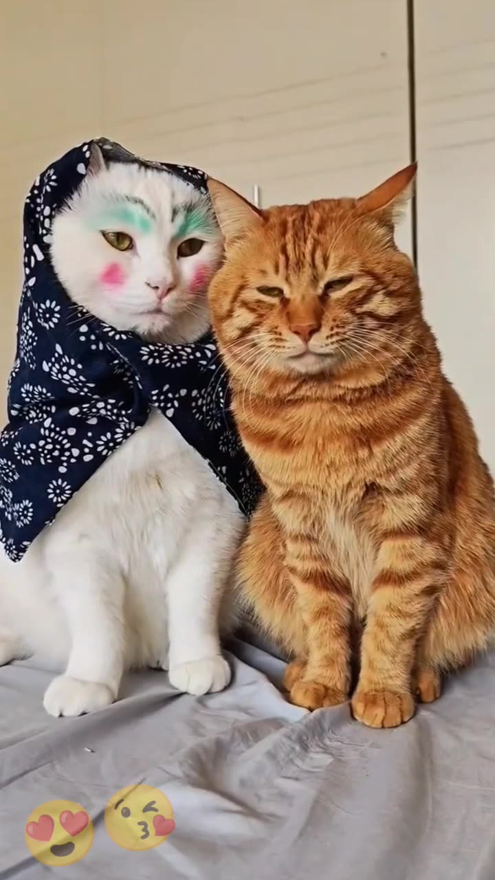 Funny Cat Transformation: Geisha Makeup Fail!