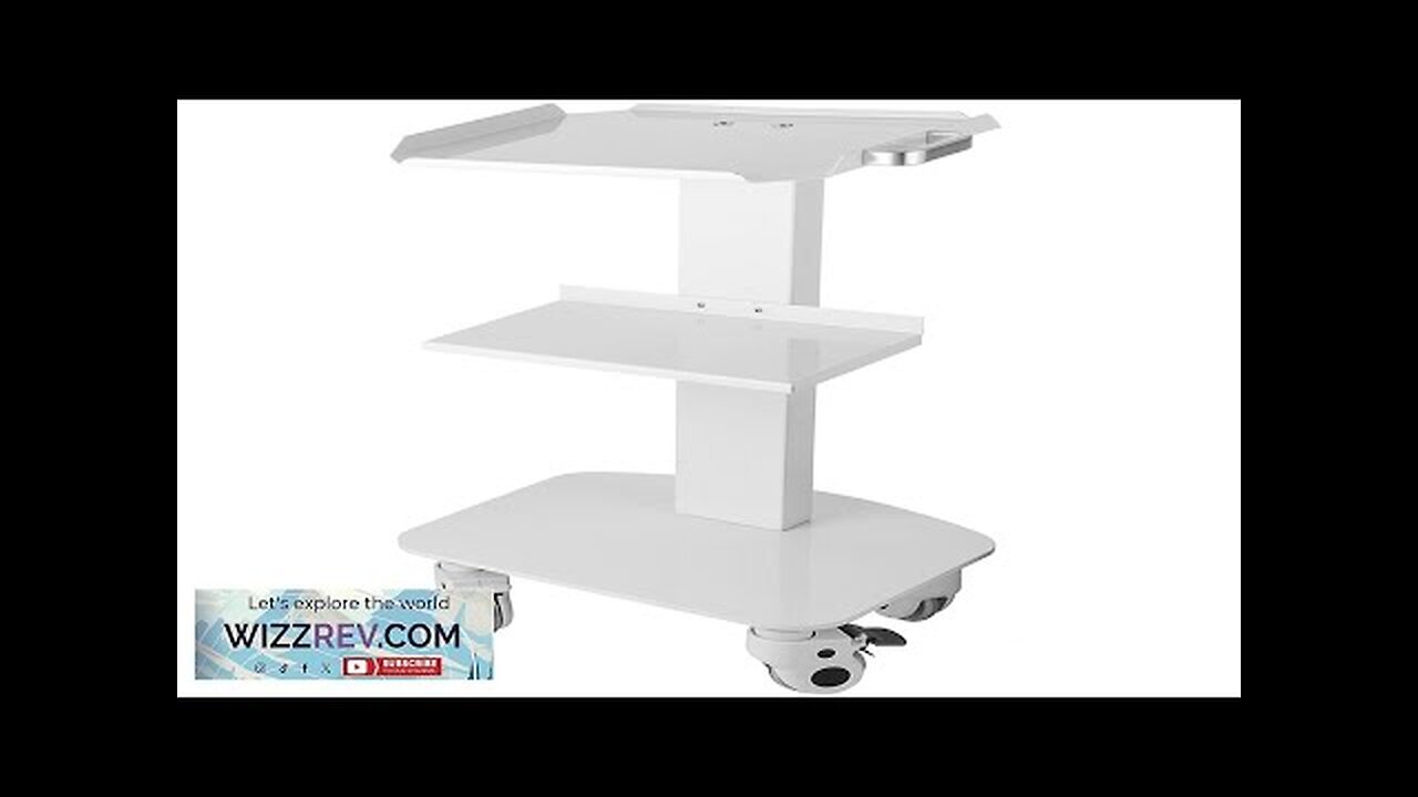 VEVOR 3 Trays Utility Cart 3-Layer Trolley Heavy Duty Lab Dental ...