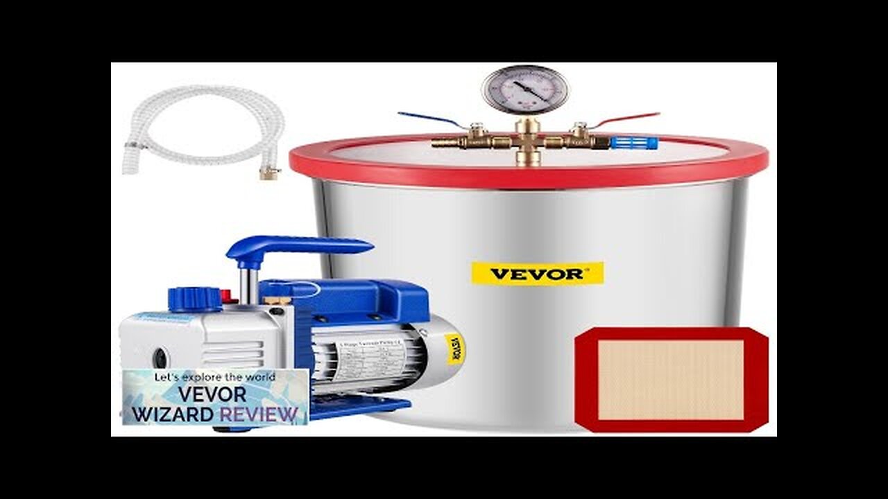 VEVOR Vacuum Degassing Chamber Kit 5 Galllon Degassing Chamber ...