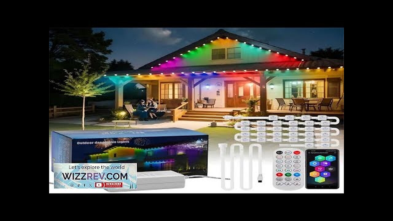 LED Permanent Outdoor Eave Light RGB IC Light Strip Waterproof for ...
