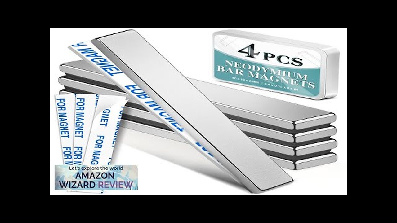 4 Pack Strong Neodymium Bar Magnets，Powerful Rare Earth Neodymium ...