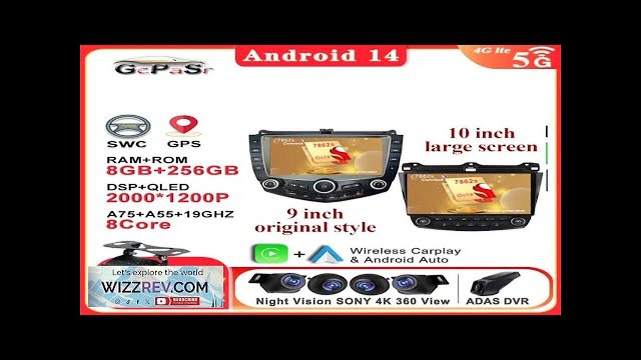 Android 14 For Honda Accord 7 2003 2004 2005 2006 2007 Car Review