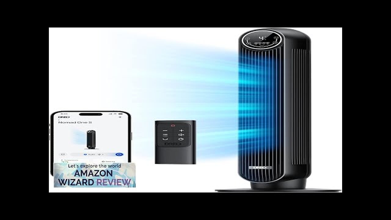 Dreo Tower Fan for Bedroom Smart Oscillating Quiet Floor Fans Standing ...