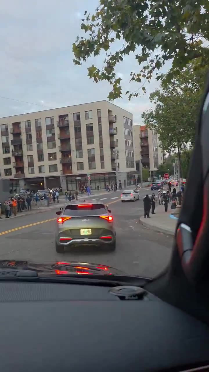 After we saved the flag from Antifa thugs in Portland, we drove with it ...