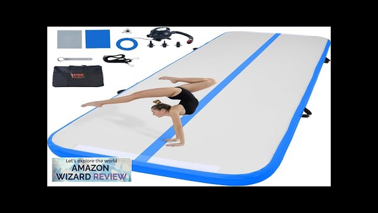 VEVOR Gymnastics Air Track Tumbling MatInflatable Tumble Track with ...