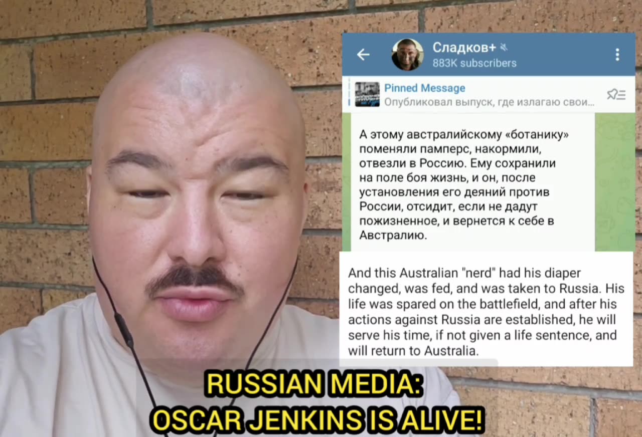 Breaking: Captured Australian Mercenary Oscar Jenkins Is Alive!