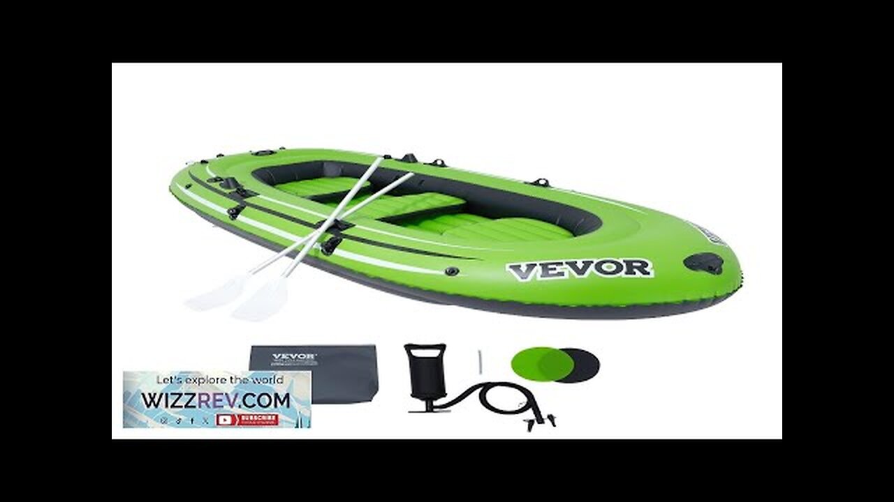 VEVOR Inflatable Boat 5-Person Inflatable Fishing Boat Strong PVC ...