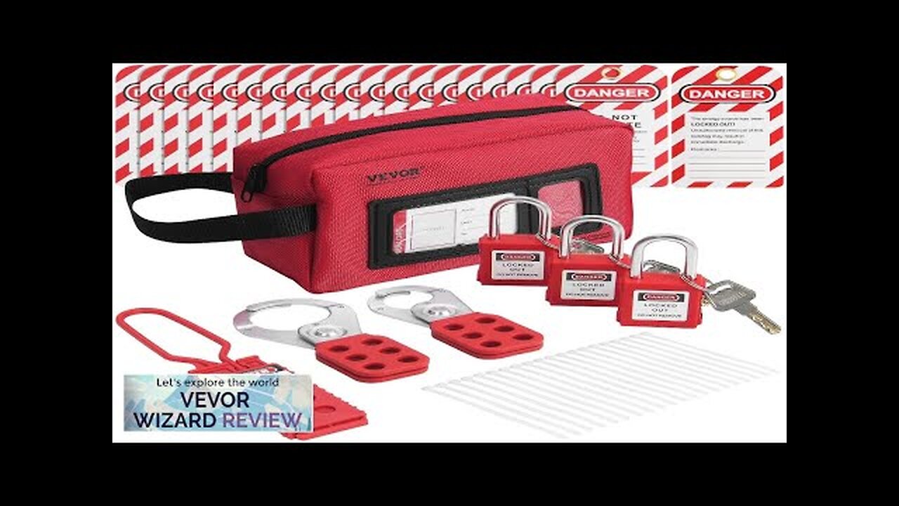 VEVOR Electrical Lockout Tagout Kit 26 PCS Safety Loto Kit Includes ...